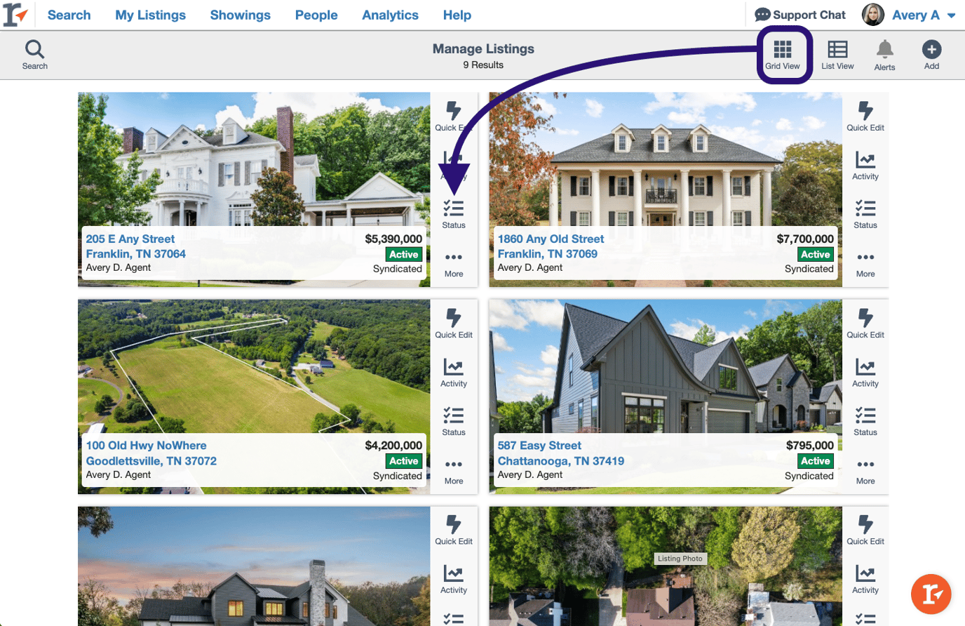 My Listings: Change Listing Status