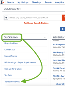 Transaction Desk Forms & Contracts Access