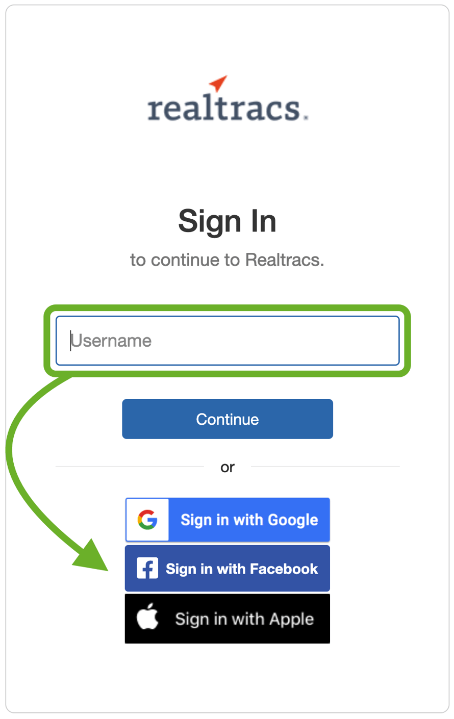 Settings: Sign In with Google/Facebook/Apple