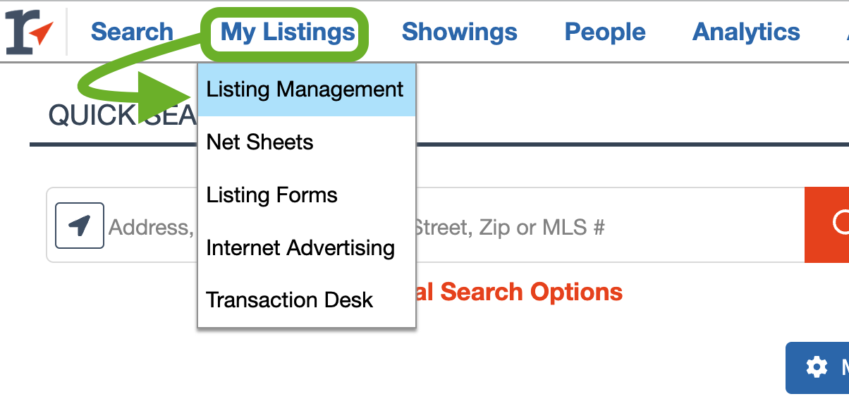My Listings: Add a Listing