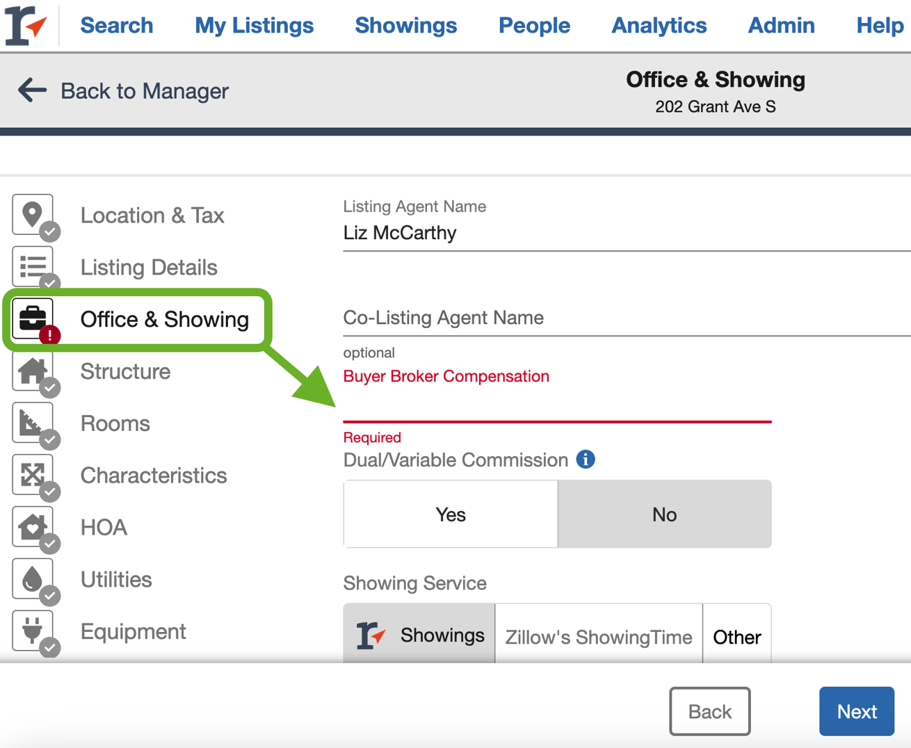 My Listings: Add a Listing