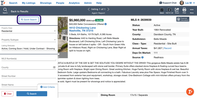 Search: Quick Search