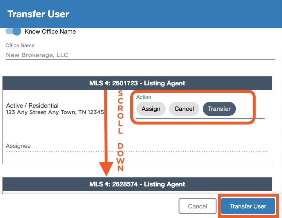 Broker: User Management-Transfer User