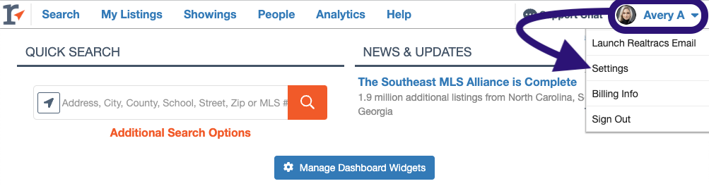 Settings: Where do I find my Login Info?