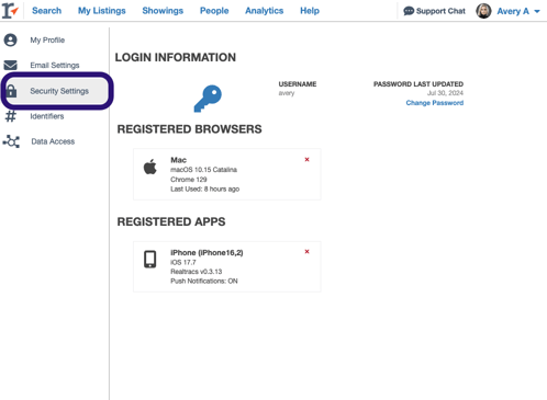 Settings: Where do I find my Login Info?