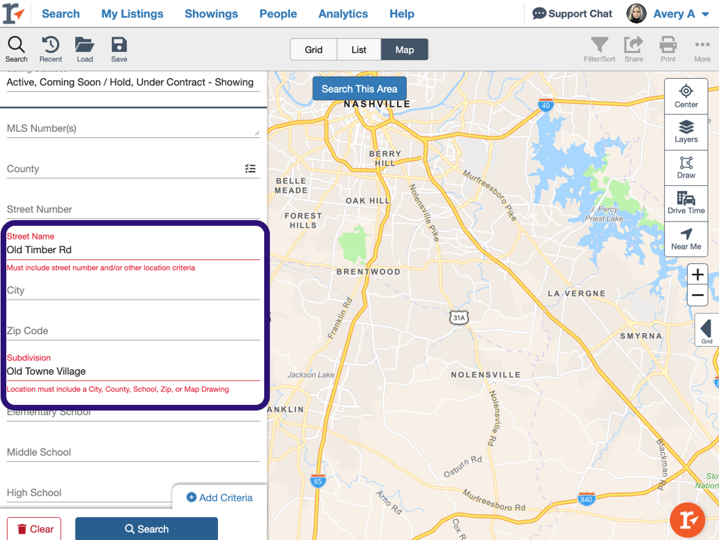 Search: Specific Criteria Search