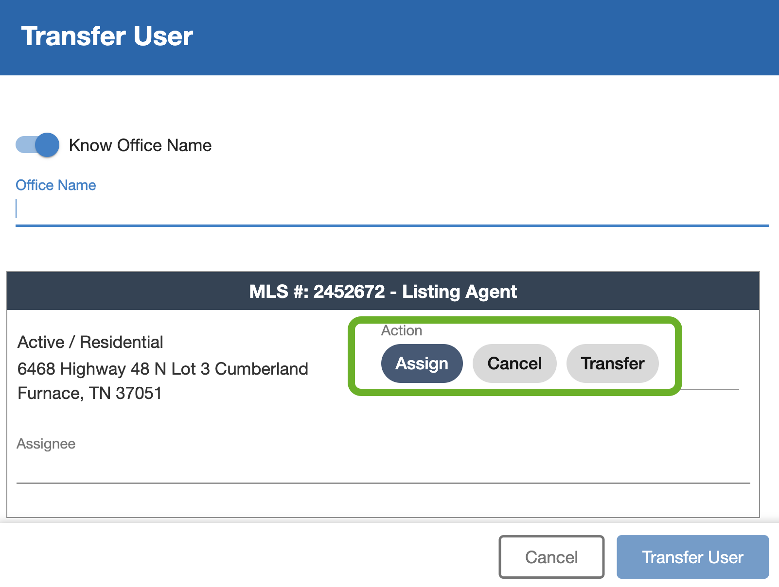 BROKER: User Management-Transfer User