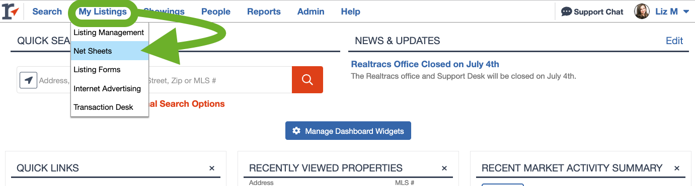 MY LISTINGS: Seller Net Sheet