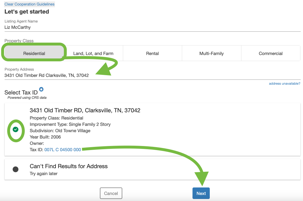 MY LISTINGS: Add a Listing